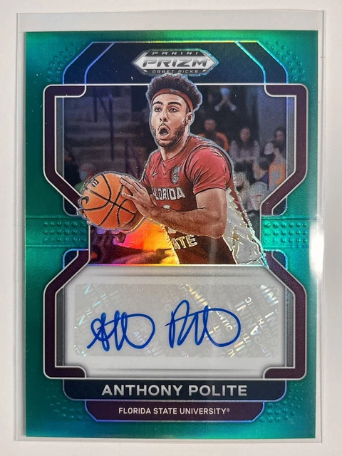2022-23 PANINI PRIZM Draft Picks ANTHONY POLITE Green Auto État de ...