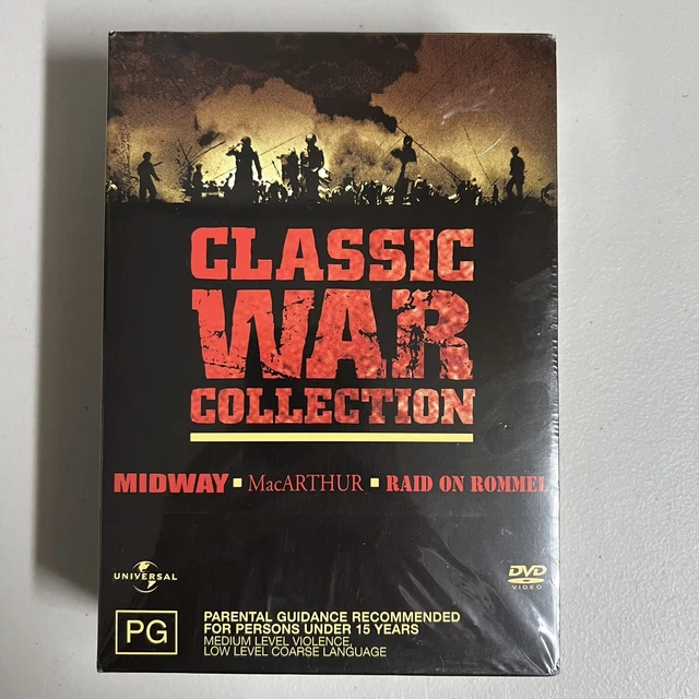 CLASSIC WAR COLLECTION DVD 3 movies Set Midway/MacArthur/Raid On ...