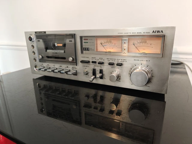 AIWA AD-6550 CASSETTE Deck 70s Silver Hifi Separate Vintage Japan £124. ...