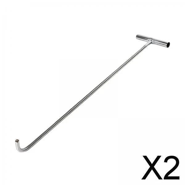 2X CROCHET DE Trou D'homme, Outil Pour Trampoline, Couvercle De Trou D ...
