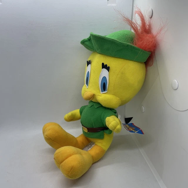 LOONEY TUNES 1998 Tweety Pie Robin Hood Plush 12" Soft Cuddly Toy ...