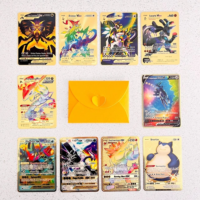 POKEMON SOLID GOLD Metal Card * Ultra Necrozma VMAX GX EX DX Rainbow ...