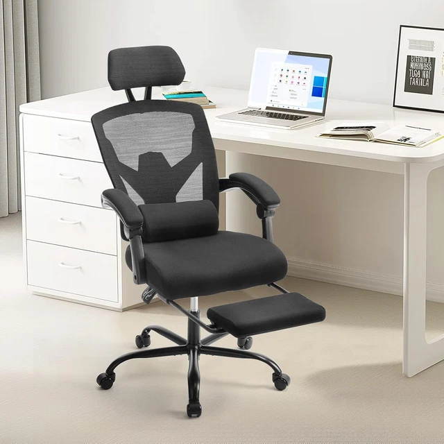 OFFICE COMPUTER DESK Chair Ergonomic High-Back Mesh Rolling Work Swivel ...