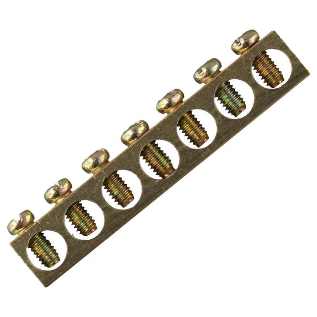 7-HOLE DISTRIBUTION BOX Busbar Grounding Copper Strip Electrical ...