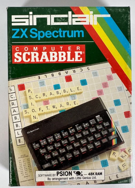 VINTAGE SINCLAIR COMPUTER Scrabble ZX-Spectrum 48K Game - 1983 - Tested ...