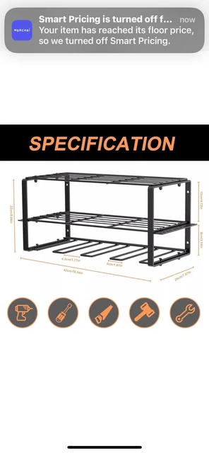 HEAVY DUTY FLOATING Tool Shelf, Power Tool Organizer Wall Mounted ...