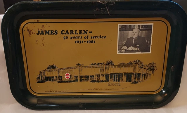 JAMES CARLEN 50 Years of Service 1931-1981 Coca-Cola Metal Tray ...