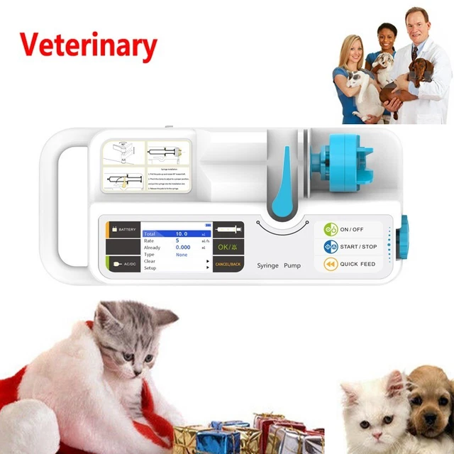 VETERINARY SYRINGE INFUSION Pump Standard IV Fluid Injection Control ...
