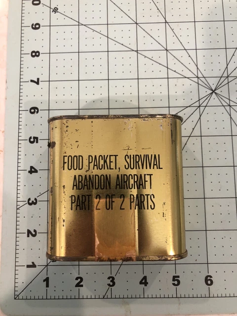ORIGINAL EARLY VIETNAM Era Food Packet, Abandon Aircraft, Individual ...