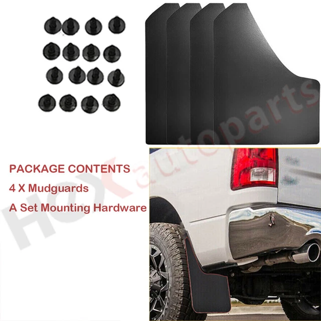 4X UNIVERSAL MUD Flaps Splash Guards Fit Ford F-150 250 Car Pickup ...