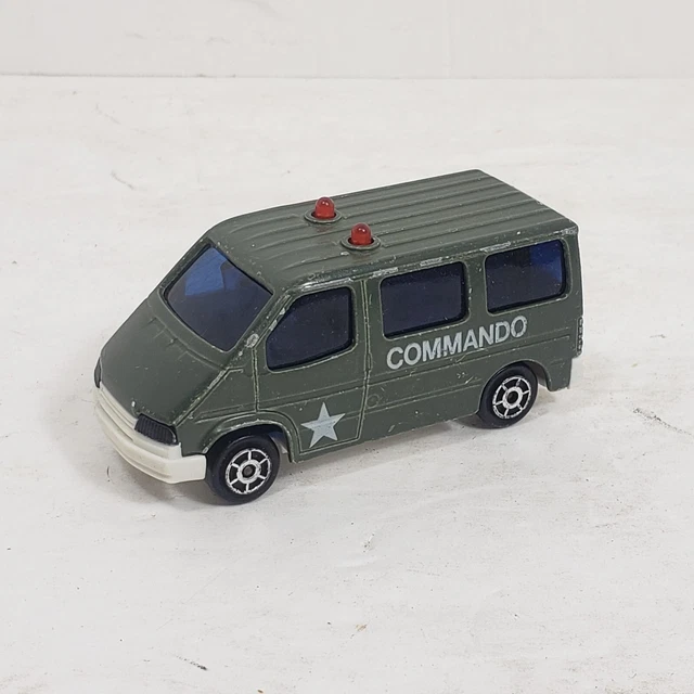 MAJORETTE MILITARY GREEN Commando Van Made France Sonic Flasher £10.54 ...