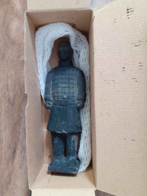 TERRACOTTA WARRIOR CHINESE Vintage replica Soldier Statuet Asian Décor ...