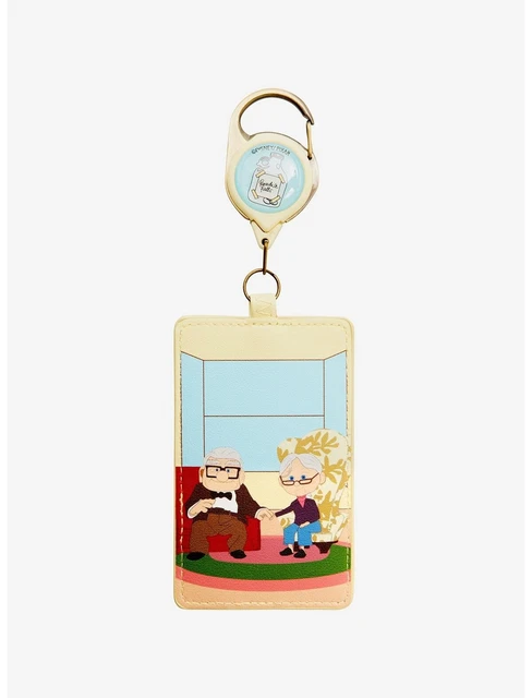 LOUNGEFLY DISNEY PIXAR Up Carl & Ellie Retractable Lanyard ID Wallet ...