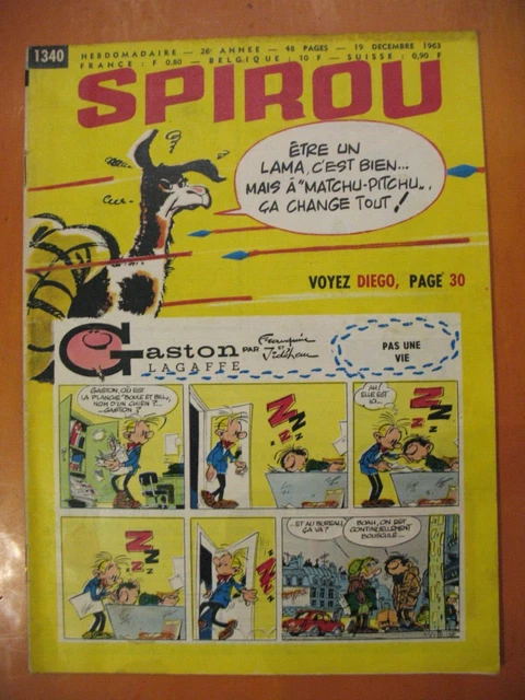 LE JOURNAL DE Spirou N° 1340 du 19/12/1963. 26ème année. Dupuis EO EUR 1,49 - PicClick FR