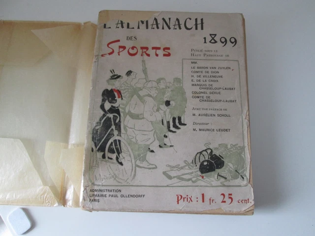 RARISSIME &L'ALMANACH DES SPORTS" 1899 (1ere année) de Marcel LEUDET ...