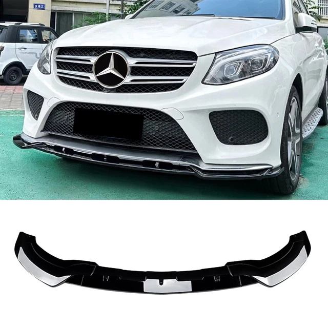 MERCEDES BENZ GLE W166 C292 Front Splitter Spoiler Lip Gloss Black 2015-2018 £47.51 - PicClick UK