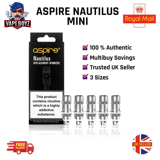 GENUINE ASPIRE NAUTILUS Mini BVC Replacement Coil (0.7 / 1.6 / 1.8Ohm ...