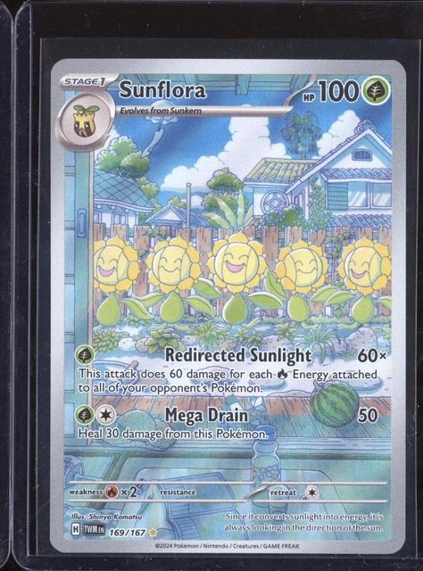 SUNFLORA 2024 POKEMON Twilight Masquerade 169/167 Illustration Rare EUR ...