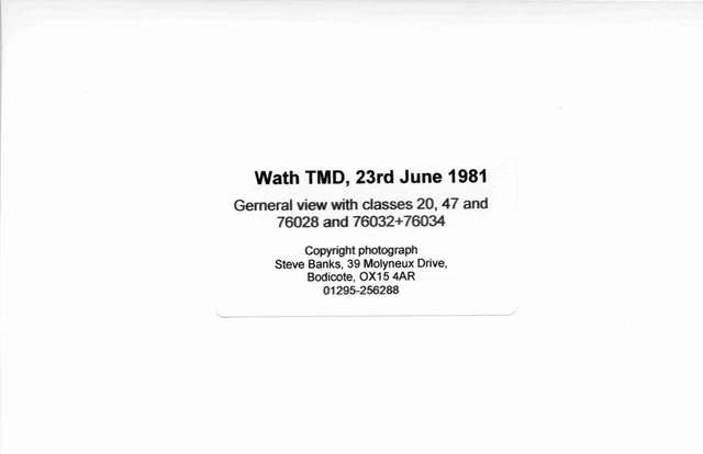 CLASS 76 AT Wath TMD, 23rd June 1981 £1.50 - PicClick UK