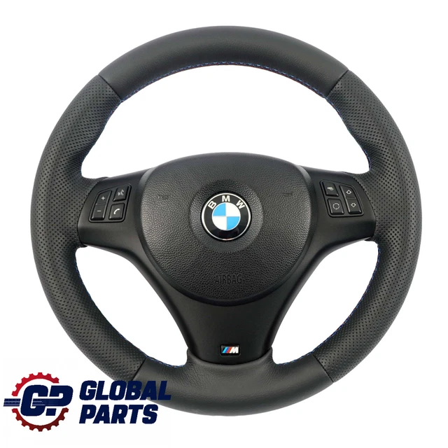 BMW E81 E82 E87 E90 E91 E92 M Sport Volant avec NEUF Noir Cuir Fils Tricolores EUR 329,99 ...