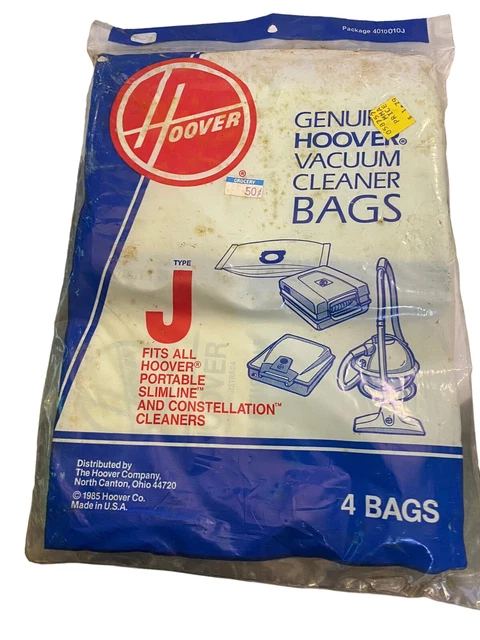 HOOVER VACUUM CLEANER Bags - Type J - 4 Bags - Portable Slimline ...