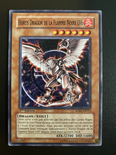 CARTE YU-GI-OH! HORUS dragon de la flamme noire LV6 SDRL-FR012 1ère édition EUR 3,15 - PicClick FR