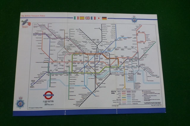 LONDON UNDERGROUND TUBE Map - British Transport Police - Operation ...
