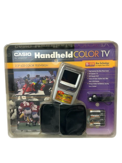 CASIO TI-STN PORTABLE Handheld LCD Color TV Television TV-990 - NEW! D1 ...