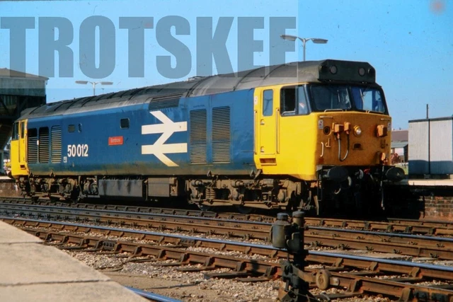 35MM SLIDE BR British Rail Diesel Loco Class 50 50012 Hereford 1981 ...