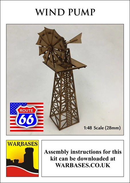 WARBASES 28MM LASER Cut American Post-Apocalyptic Wind Pump EUR 16,80 ...