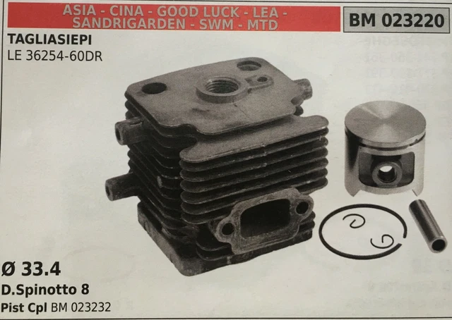 CYLINDRE COMPLET DE Piston Et Segments BRUMAR BM023220 Asia-Cina-Good ...