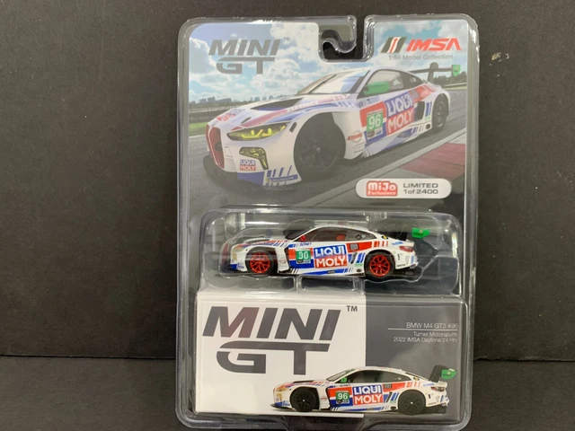 MINI GT BMW M4 Gt3 #96 Turner Motorsports 22 Imsa Daytona 24hrs #462 1/ ...