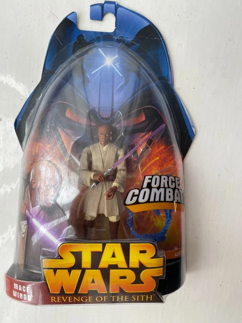 BNIB STAR WARS Rots Revenge Of The Sith Mace Windu Hasbro Action Figure ...