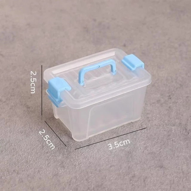 5PCS PLASTIC TOOLBOX Model Mini Dollhouse Handheld Box Decoration Props ...