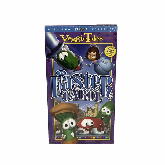 VEGGIETALES AN EASTER CAROL VHS Movie Cartoon, 2004 featuring REBECCA ...