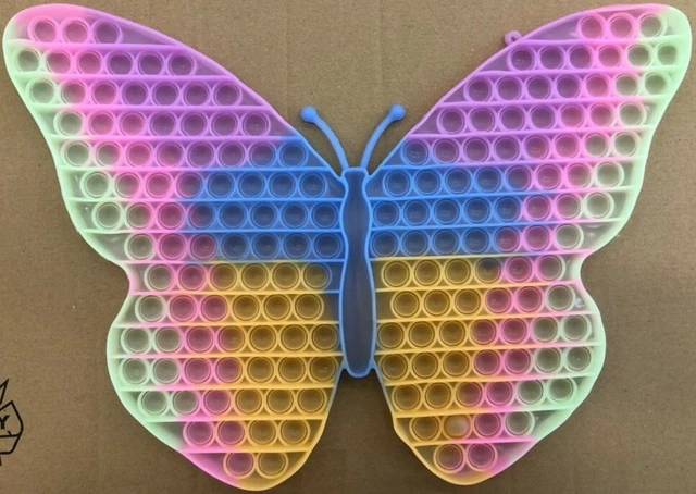 JUMBO BUTTERFLY PUSH its Bubble Pop Fidget Sensory Toy ADHD Stress ...