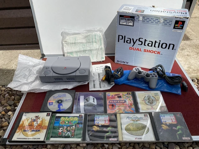 SONY PLAYSTATION PS1 DualShock Variant & 9 Games Console NTSC-J ...