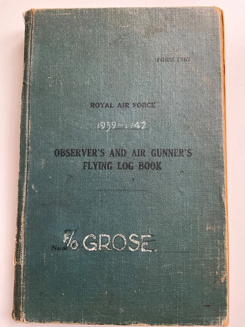 RARE ORIGINAL WW2 raf 25/50 sqn WOP/ AG flying log book 30 ops hampdens ...