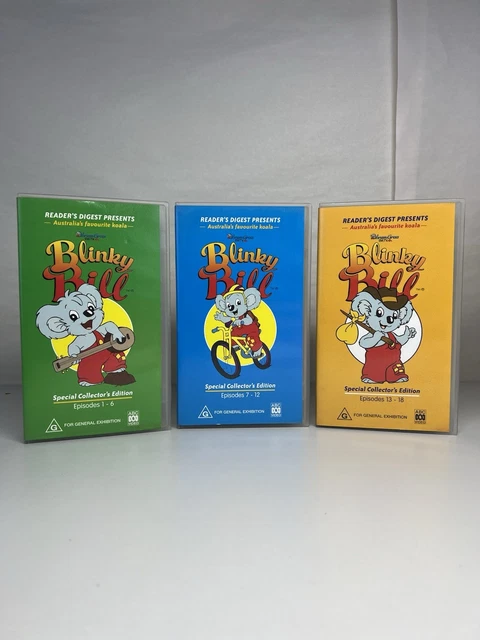 BLINKY BILL VHS Bundle Special Collector’s Edition Episodes 1-18 New ...