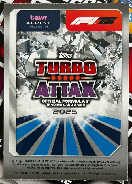 TOPPS F1 TURBO Attax 2025 - JACK DOOHAN (BWT ALPINE) Super Nova Foil ...