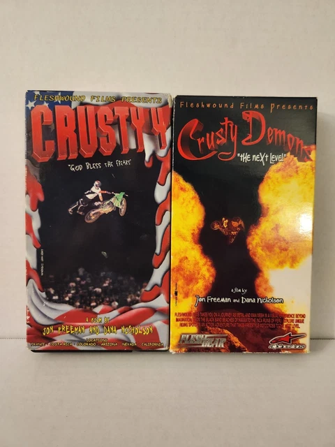 MOTOCROSS VHS LOT Crusty 4 - God Bless The Freaks & Crusty Demons The ...