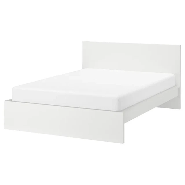 IKEA MALM DOUBLE Bed Frame With Slatted Base. No mattress. £16.56 ...
