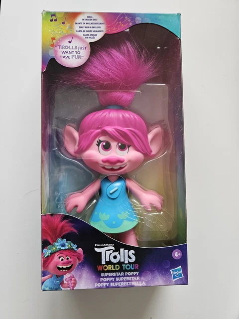 HASBRO DREAMWORKS TROLLS World Tour Superstar POPPY Doll Ages 4+ £12.45 ...