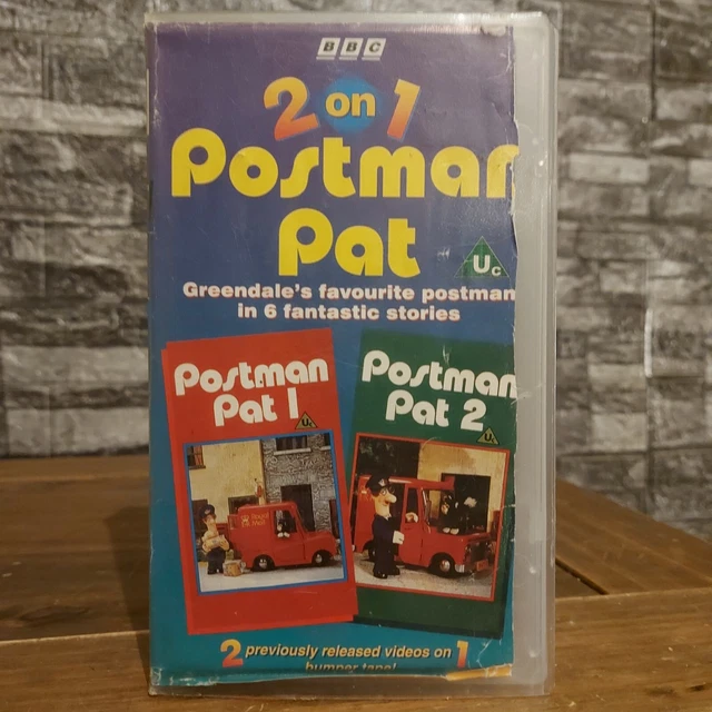 POSTMAN PAT 2 On 1 Vhs Video 1996 BBC 5814 classic Kids Tv Show ...