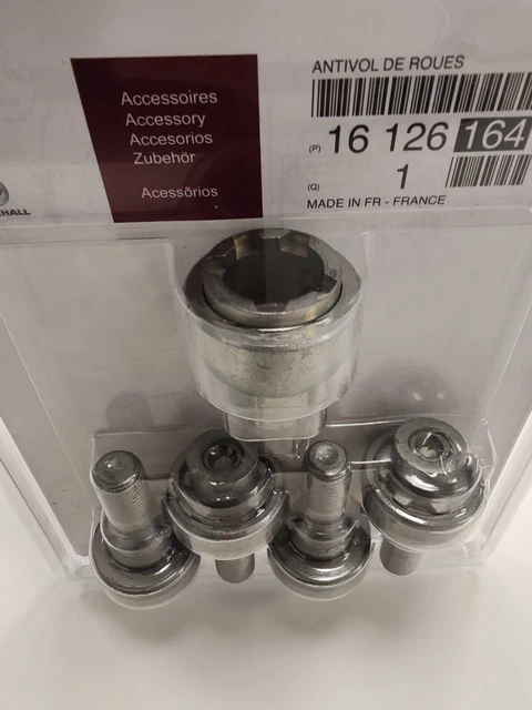 PEUGEOT CITROEN DS PSA Wheel Locking Bolt Kit Nuts Key Lugs Genuine ...