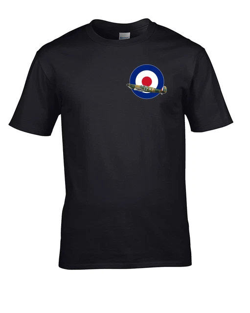 ROYAL AIR FORCE- RAF Spitfire Mark II- WW2 Target Design- Mens Tshirt £ ...