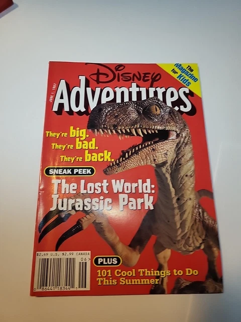 DISNEY ADVENTURES JUNE 1, 1997 The Lost World: Jurassic Park Magazine ...
