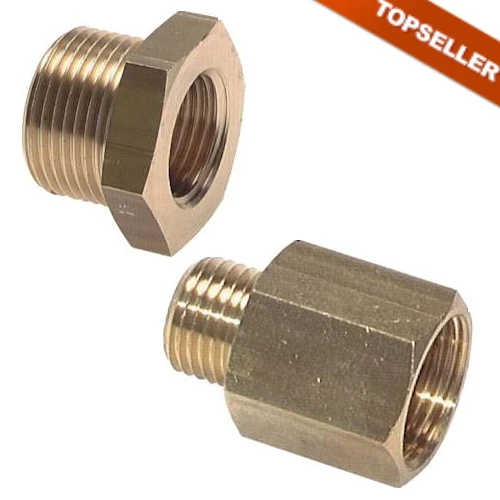 REDUZIERNIPPEL MIT ZYLINDR. Außen- und Innengewinde, PN16, Nippel, Redu, messing EUR 1,95 ...