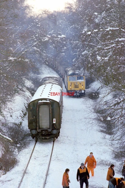 PHOTO CLASS 312 Emu 31209 & 56080 At Streetly On 22/01/88. Work Is ...