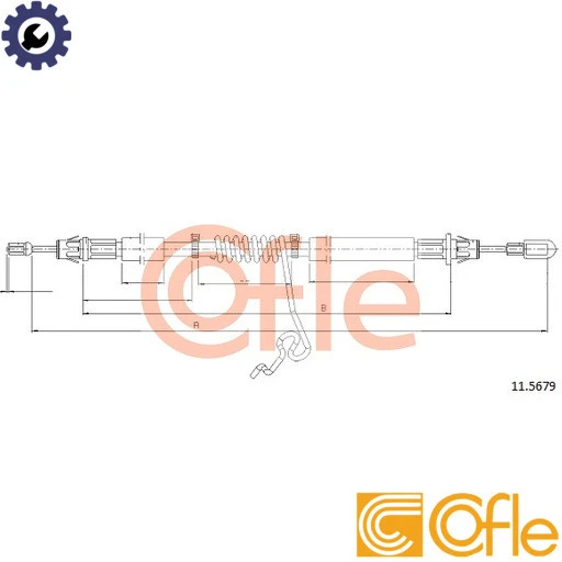 CABLE PARKING BRAKE 11.5679 FOR FORD TRANSIT/Bus/Van USRA/USRB/CYRB ...